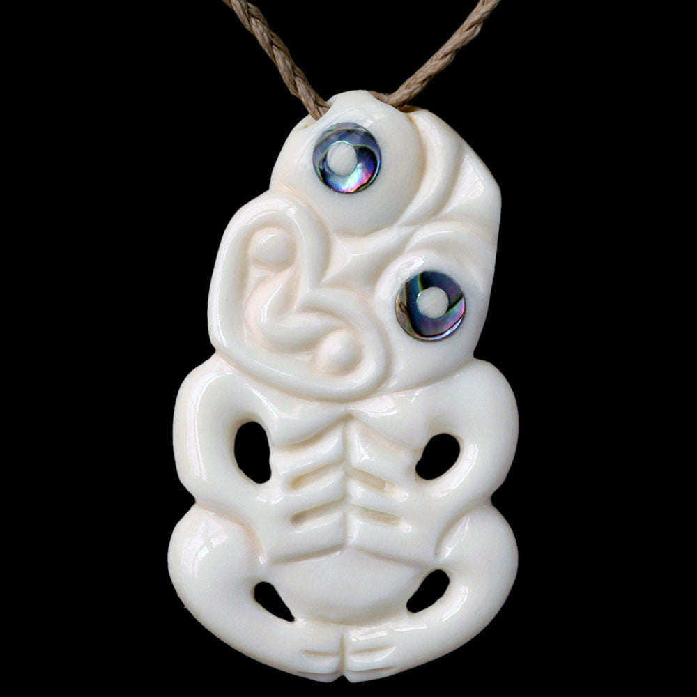 Small Bone Tiki, hand crafted Pendant - Buy Kiwi Direct