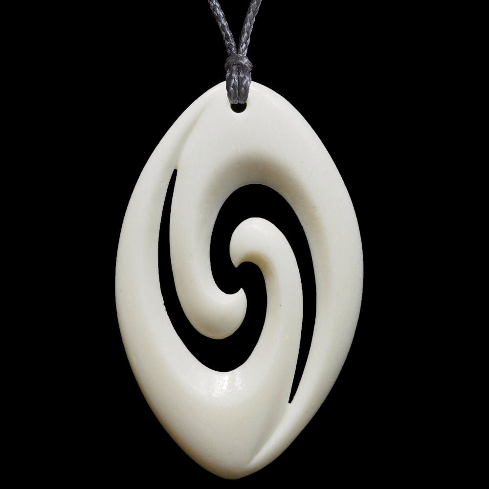 Double Koru (Two Sizes) Large 55mm Long (2.2") Pendant - Buy Kiwi Direct