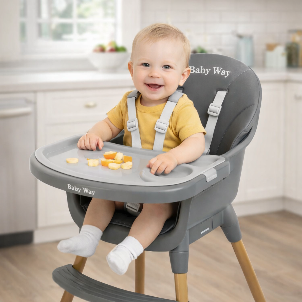 Willow 3-in-1 Multifunctional Kids High Chair - GREY - Buy Kiwi Direct