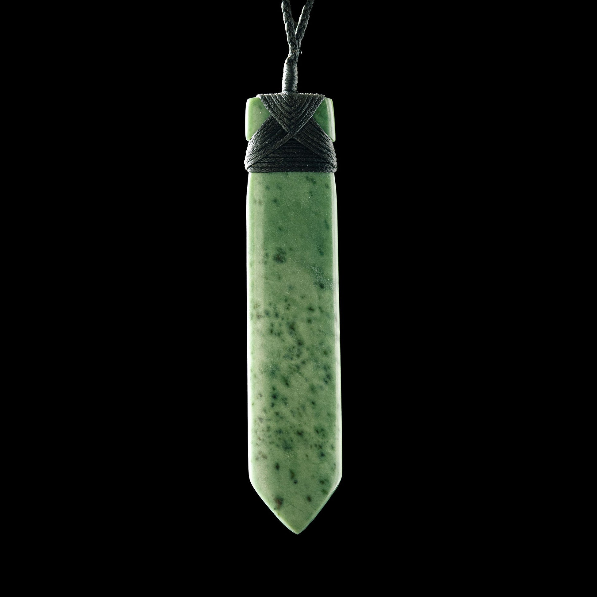 Long Contemporary Rimu Jade Bound Toki by Nick Balme Pendant - Buy Kiwi ...
