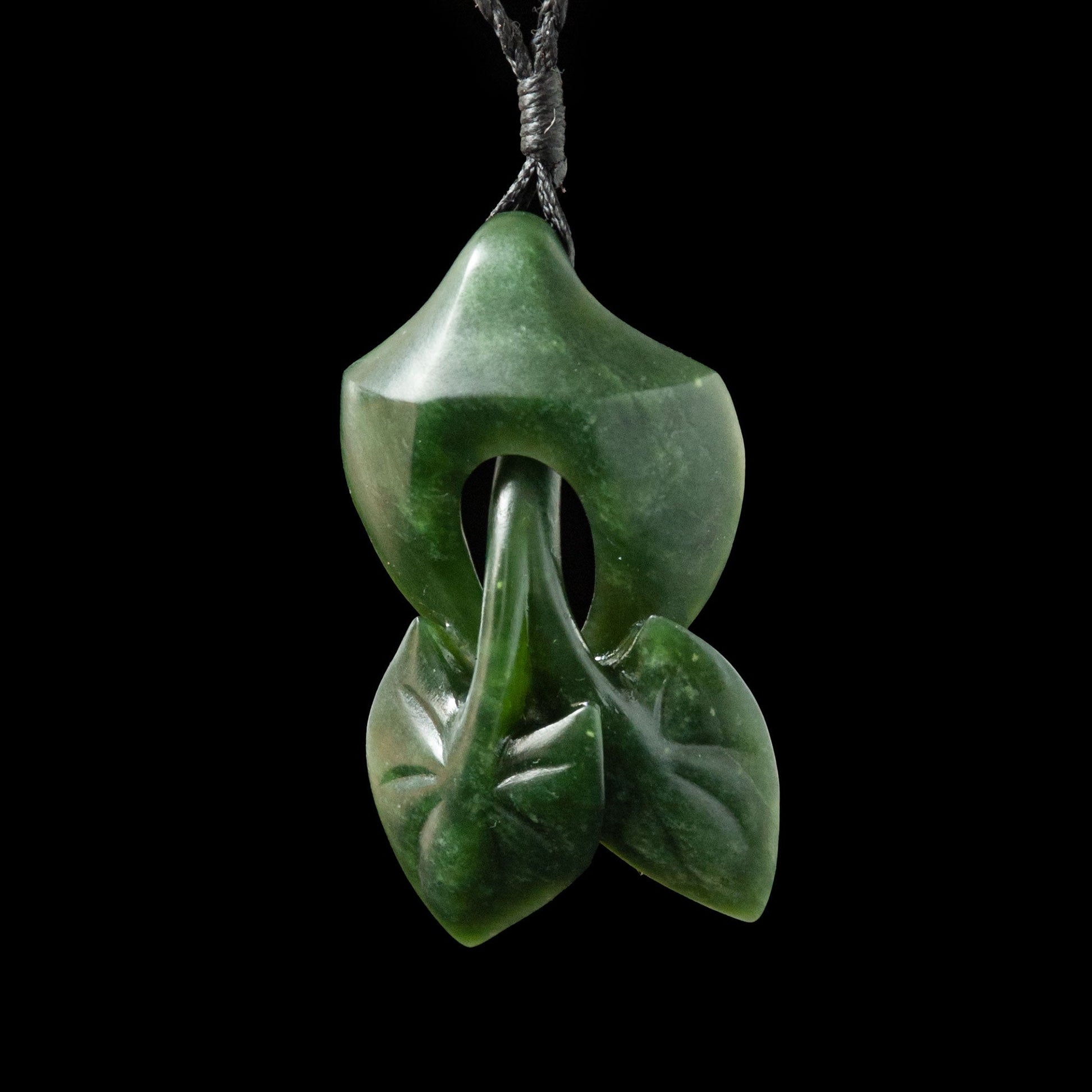Sculpted Leaf form in Marsden Jade by Madelyne Gourdin Pendant - Buy ...