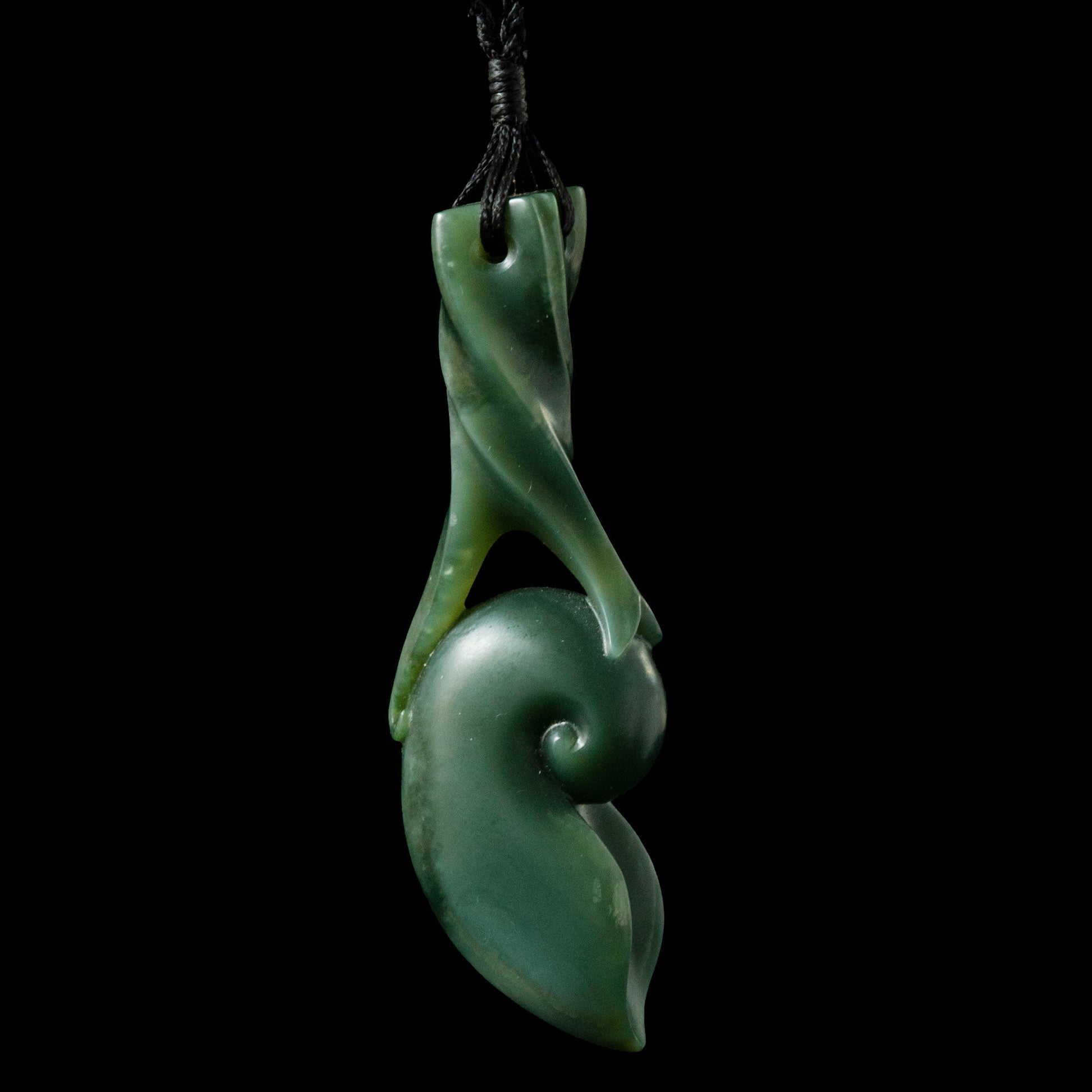Sculpted Nautilus Shell piece in Inanga jade by Madelyne Gourdin Penda ...