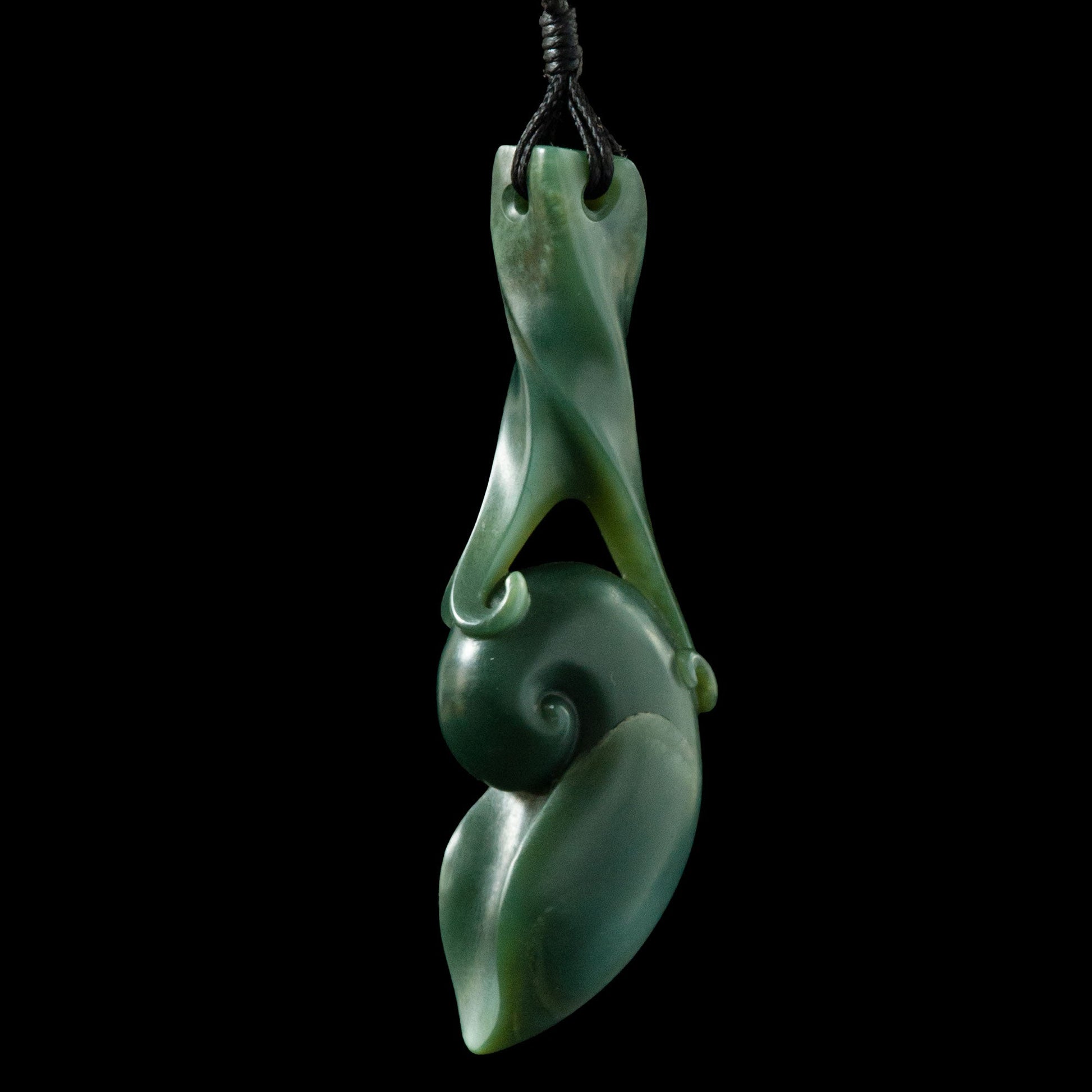 Sculpted Nautilus Shell piece in Inanga jade by Madelyne Gourdin Penda ...