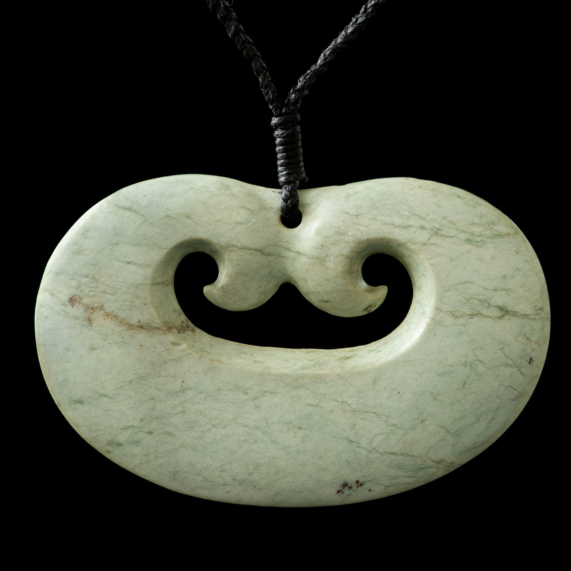 Inanga Pounamu Double Koru by Alex Sands Pendant - Buy Kiwi Direct