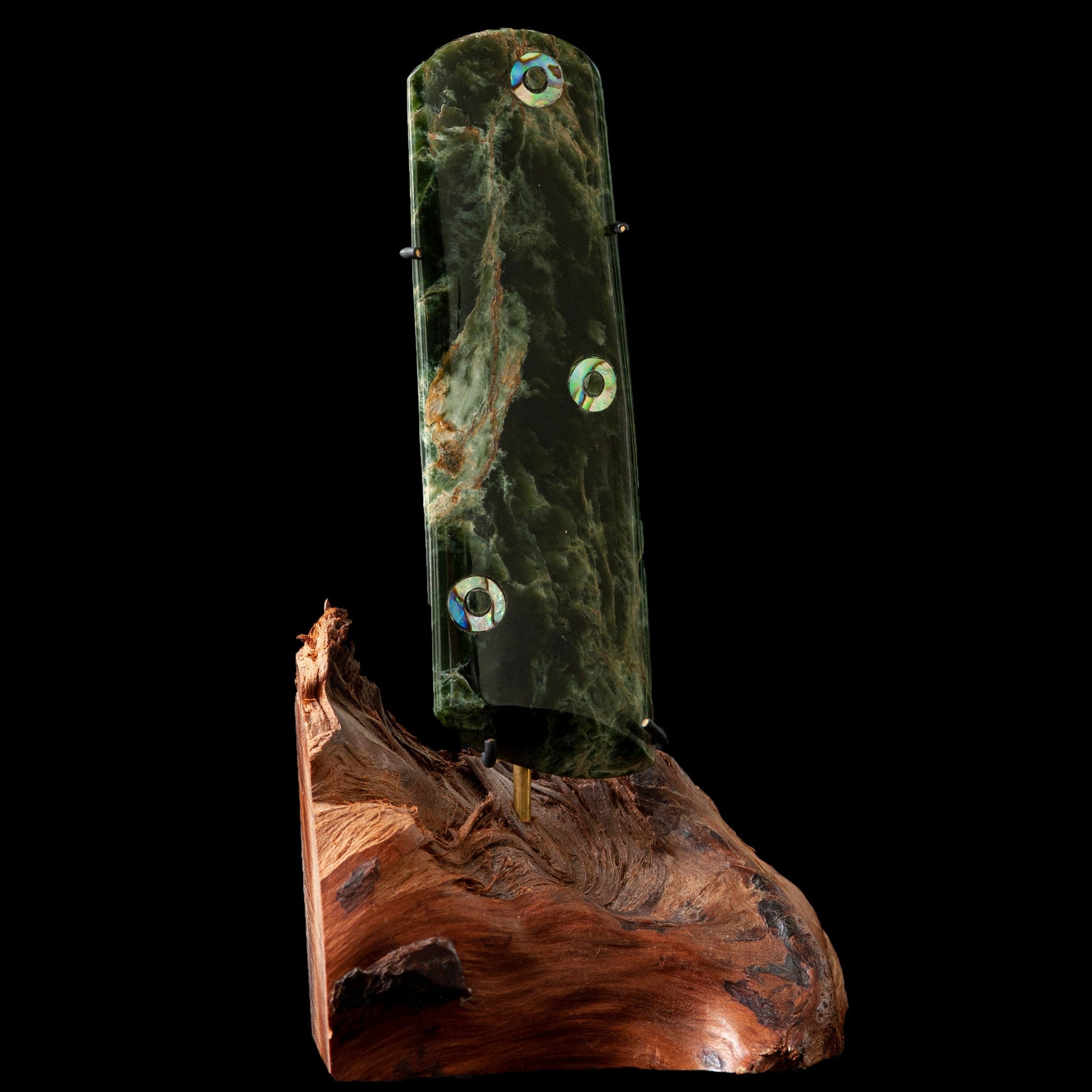 Large Jade Toki on stand with Paua inserts by Alex Sands Pendant - Buy ...