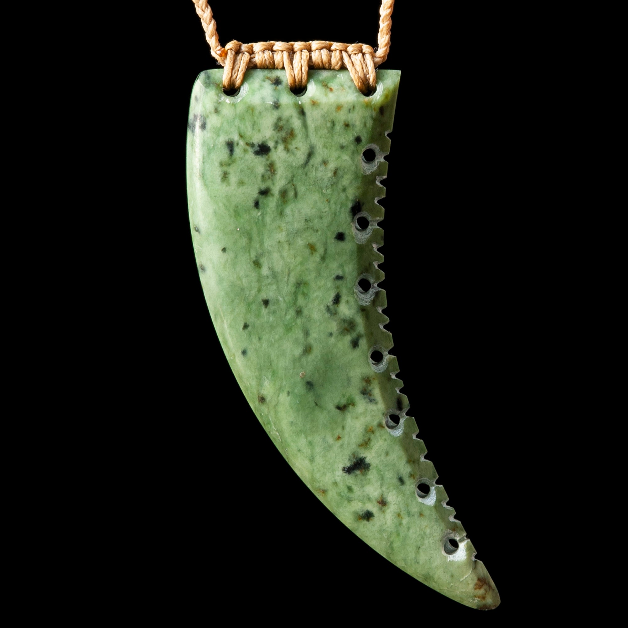 Large Flower Jade Rei-Niho by Alex Sands Pendant - Buy Kiwi Direct