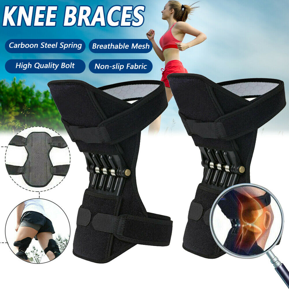Knee Leg Stabilizer Pads Lift Joint Support Powerful Rebound Spring Fo ...